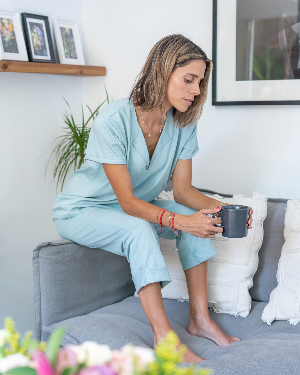 Pijama Magnolia Verde agua – No Label Chile